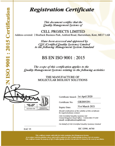 ISO Certification - Isohelix